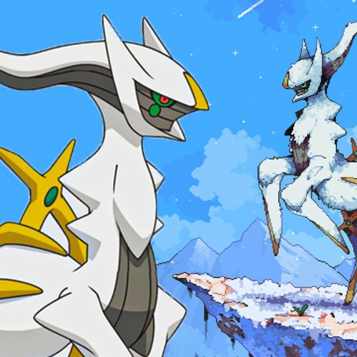 Un fan art de Pokémon nos muestra a Arceus con una técnica de Pixel Art ...